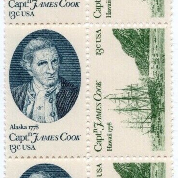 USPS | Office | Scott 733b 17321733 Capt James Cook Hawaii Block Of 1 ...